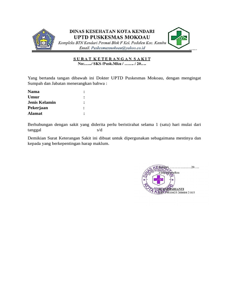 Surat Sakit Kendari | PDF