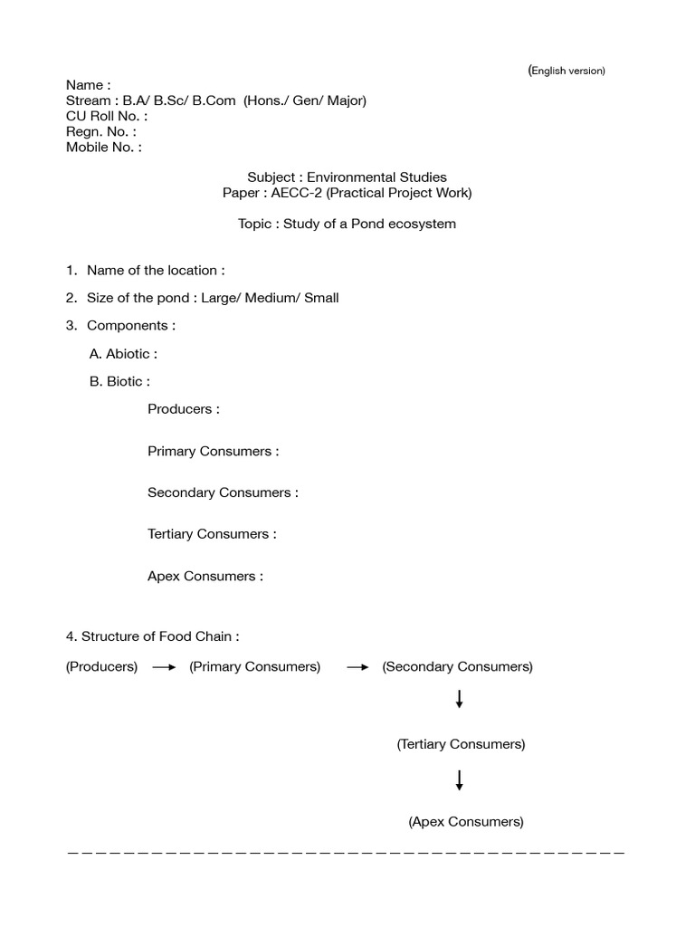 AECC-2 Project Format | PDF