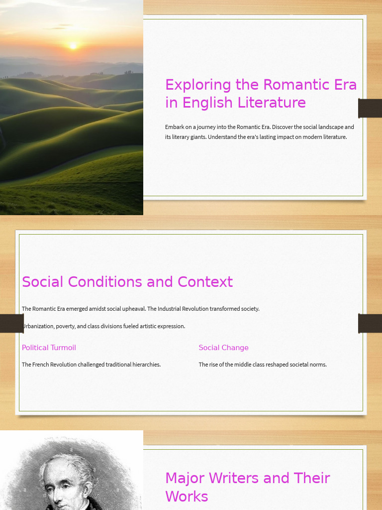 Exploring The Romantic Era in English Literature | PDF