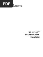 BA II Plus Calculator Usage Guide | PDF | Calculator | Mathematics