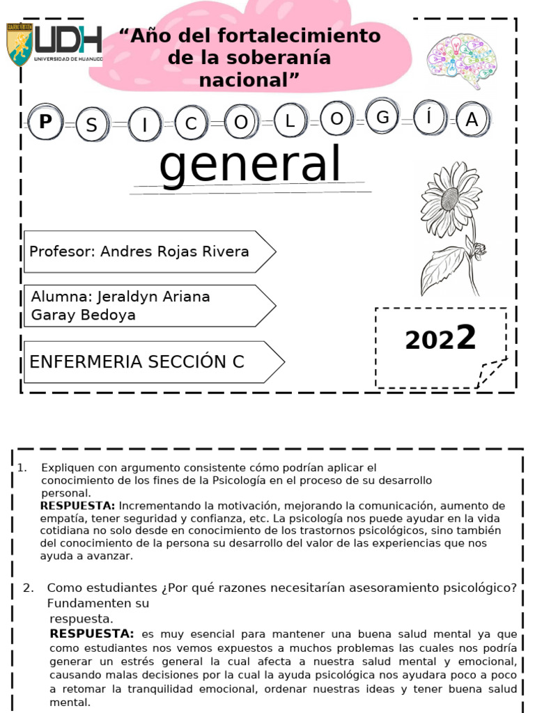 Psicologia Grupo 7-Enfermeria Sección C | PDF | Aprendizaje | Mente