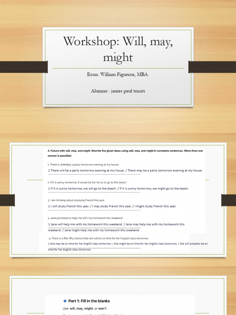 Workshop Will May Might | PDF