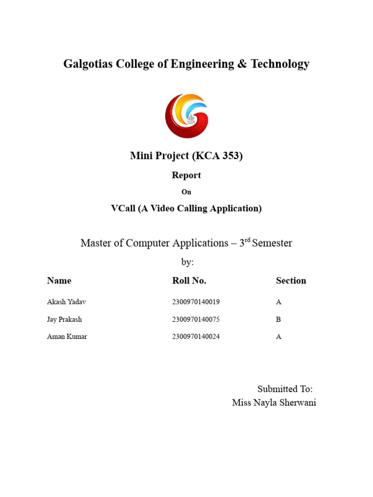 Mini Project Report Standard Format | PDF | Usability | Software Testing