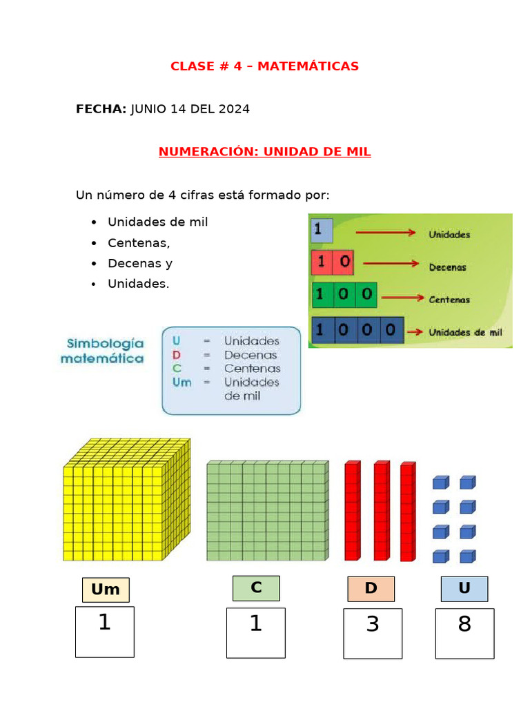 Unidades de mil en numeración | PDF