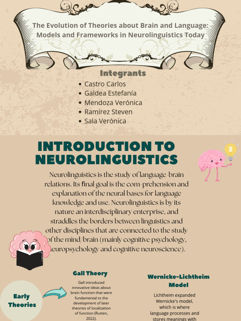 Neurolinguistics: Brain Language Theories | PDF | Neurolinguistics ...