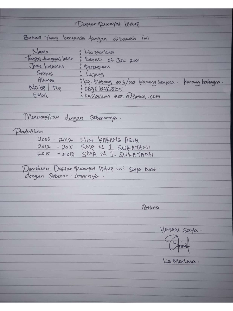 CV_LIA MARLINA | PDF