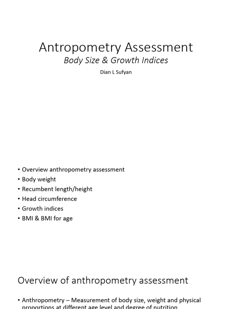 Teori_Antropometry Assessment Body Size and Growth | PDF ...