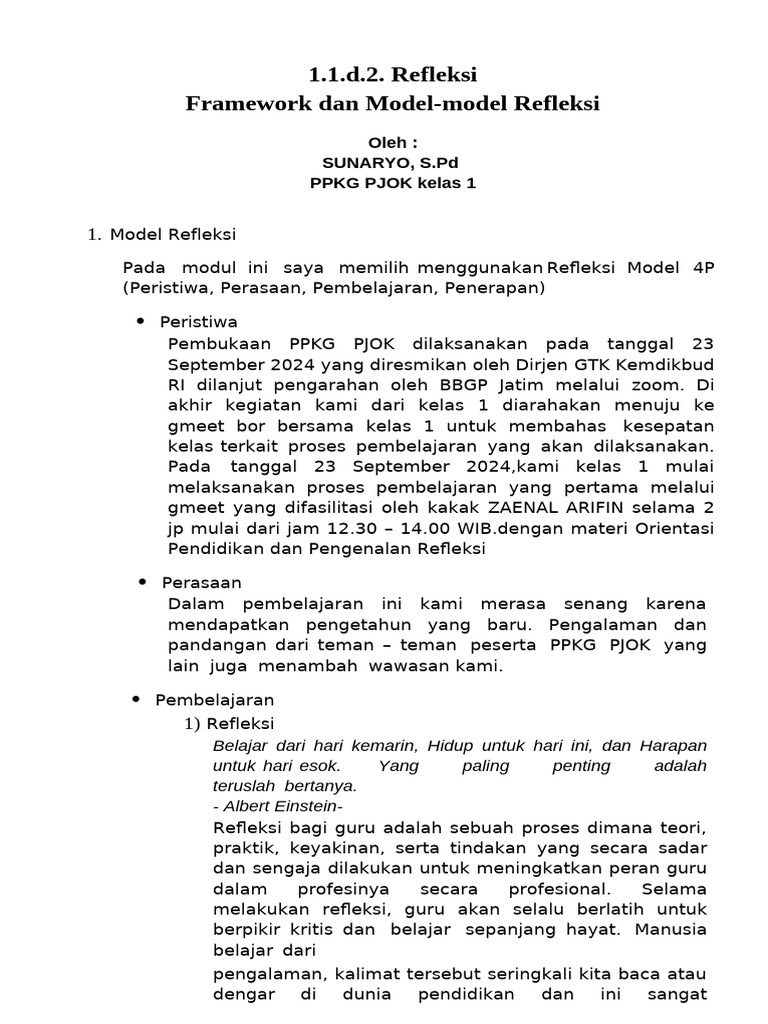 1.1.d.2 Refleksi Modul 1.1 | PDF