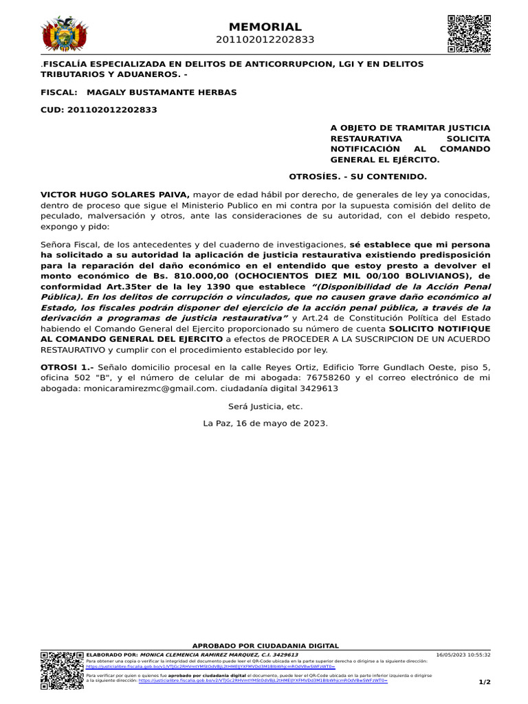 Memorial de Justicia Restaurativa | PDF | Perdón | Justicia