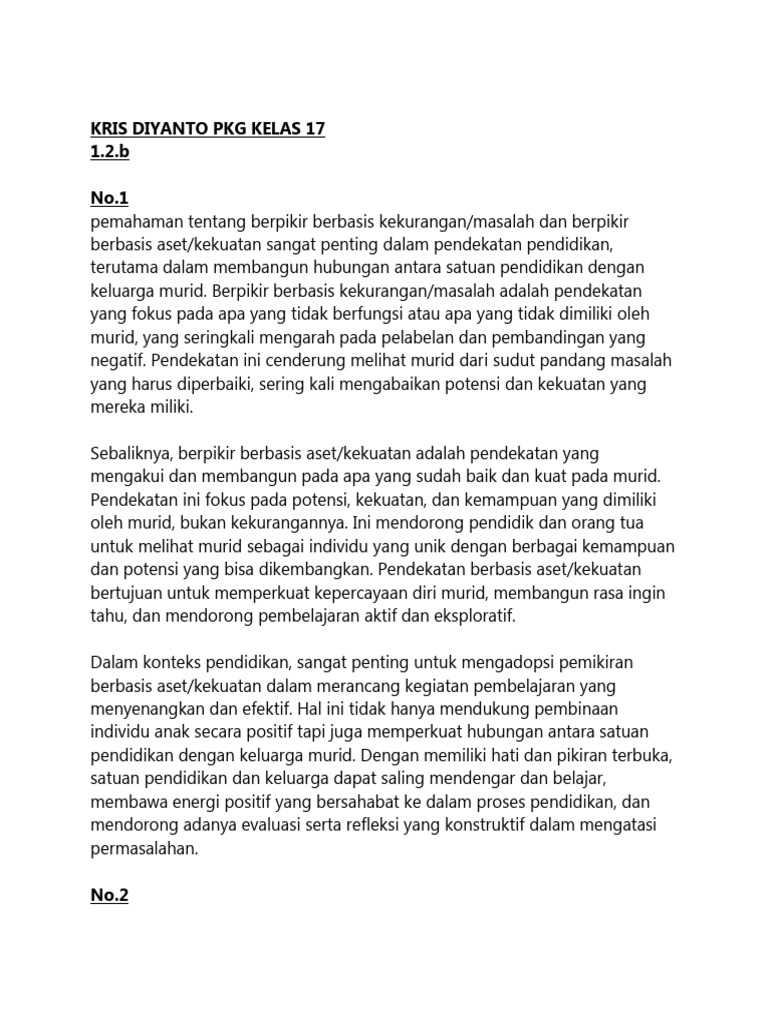 TUGAS 1.2.b KRIS DIYANTO PKG KELAS 17 | PDF