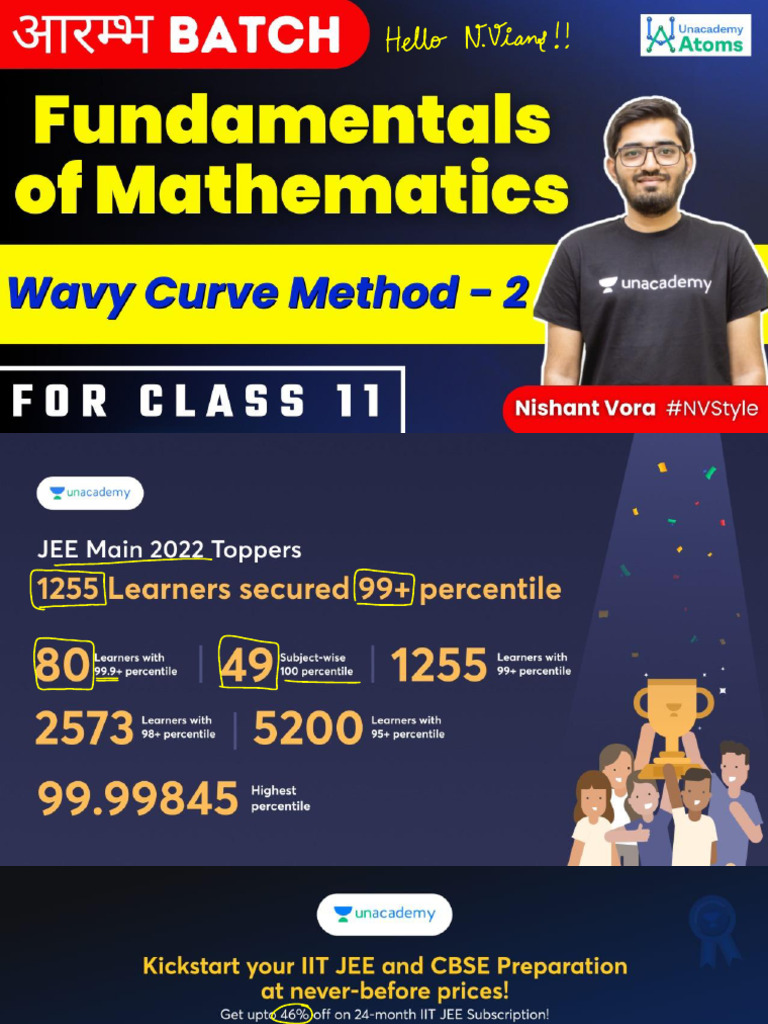 Wavy Curve Method L 2 - Aarambh Batch - Class 11 | PDF