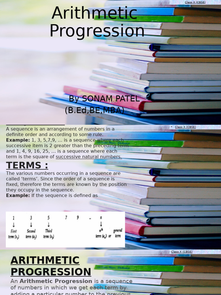 Arithmetic Progression | PDF | Sequence | Numbers