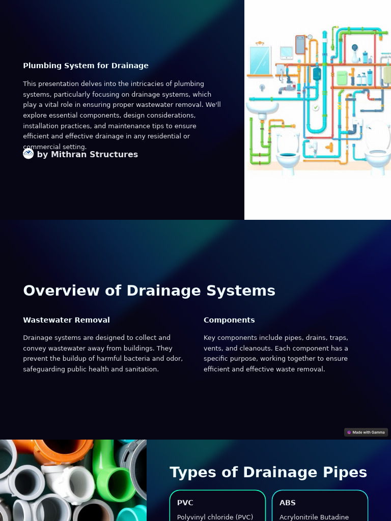 Plumbing System For Drainage | PDF | Plumbing | Drainage