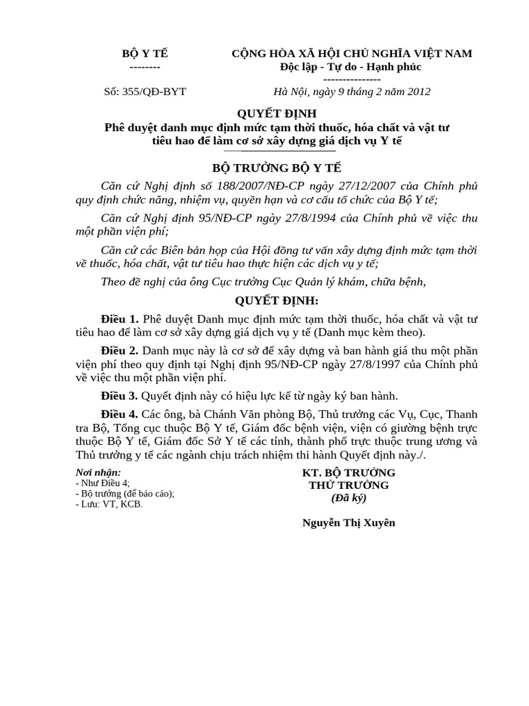 355 QĐ Byt | PDF