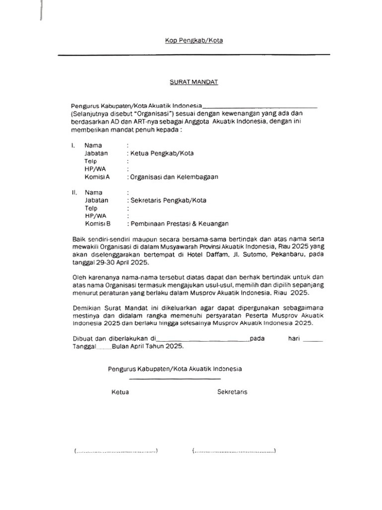 Mandate Letter - Aquatic - 2 | PDF