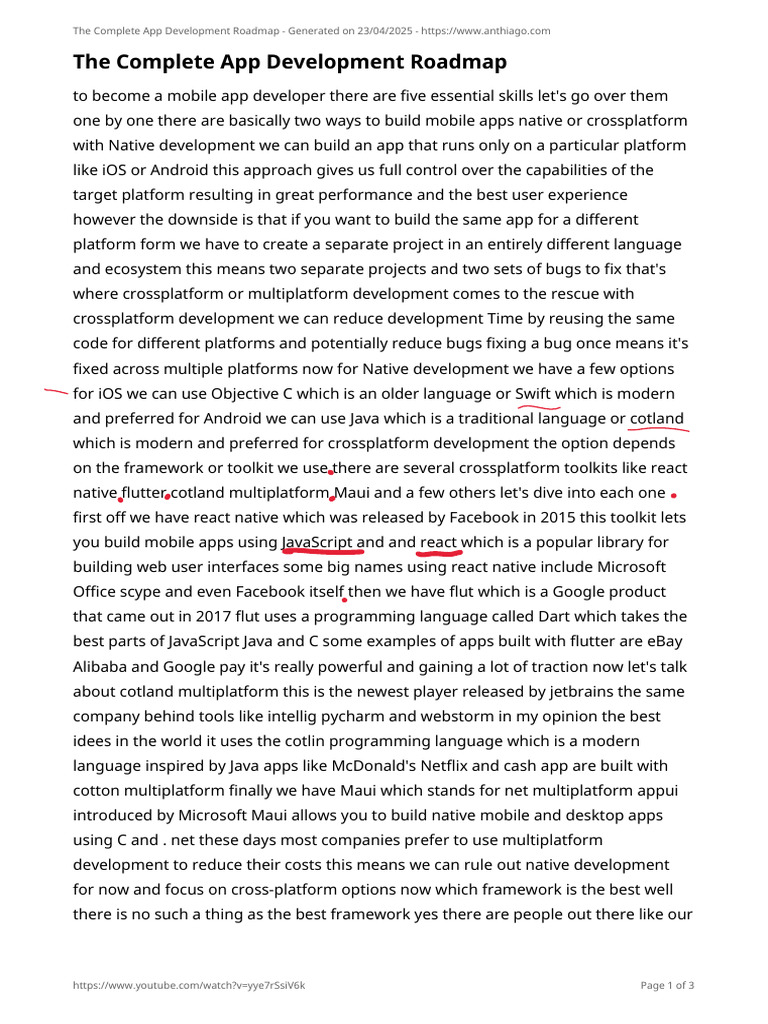 The Complete App Development | PDF | Cross Platform Software | Mobile App