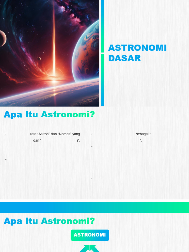 Pengantar Astronomi Dasar | PDF