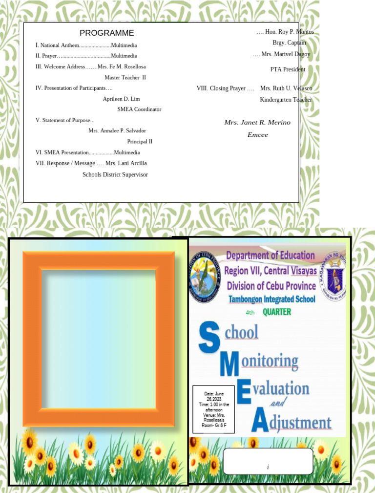 4th Quarter Tis SMEA Programme Sy 2022-2023 | PDF