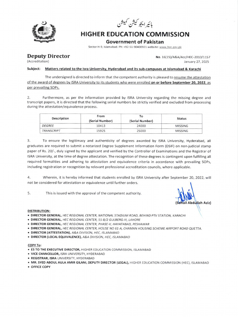 FAIR LETTER ISSUED - 16(15)-AnA-Acc-HEC-2010-1157 dated 27-Jan-2025 2 ...