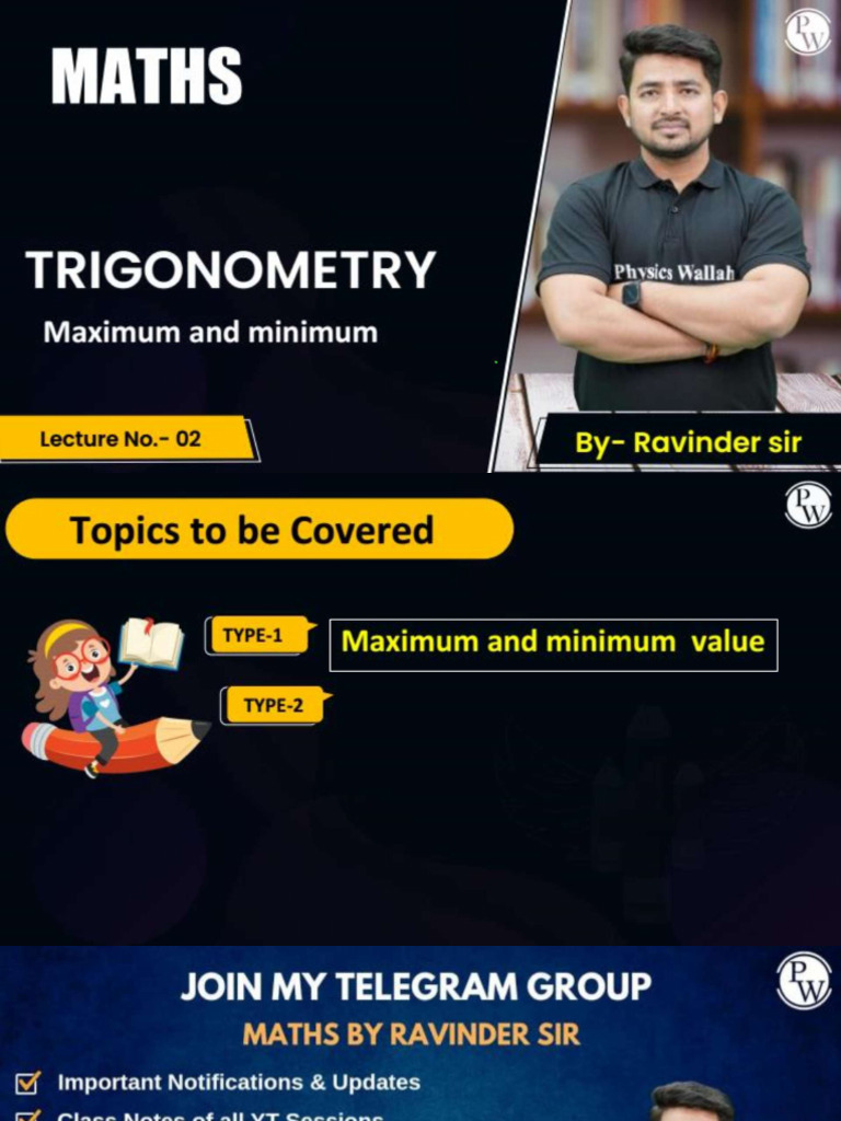 Maximum and Minimum Value 02 - Class Notes | PDF