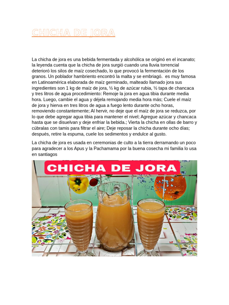 Chicha de Jora | PDF