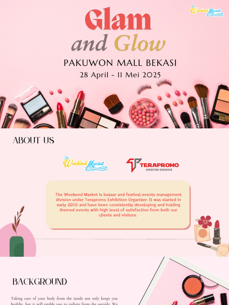 Proposal Glam & Glow - Pakuwon Mall Bekasi-1 | PDF | Body Art | Hygiene