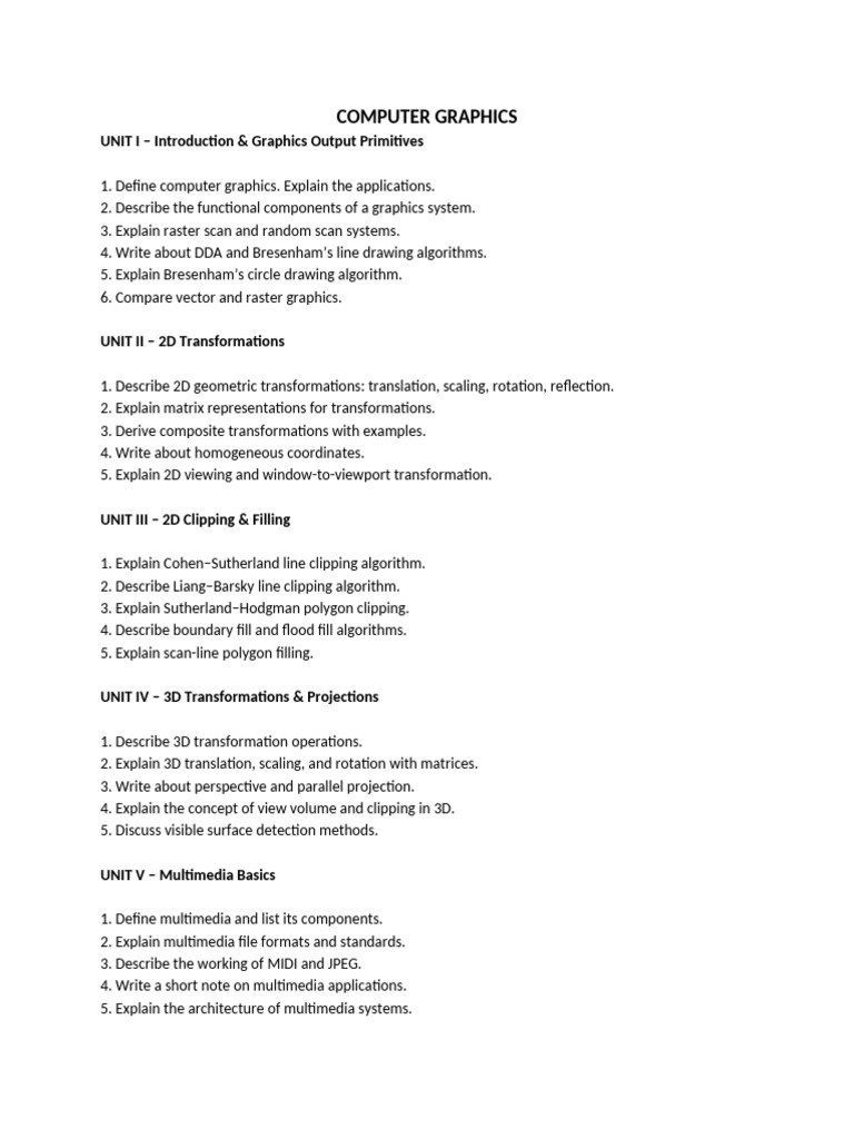 Computer Graphics | PDF