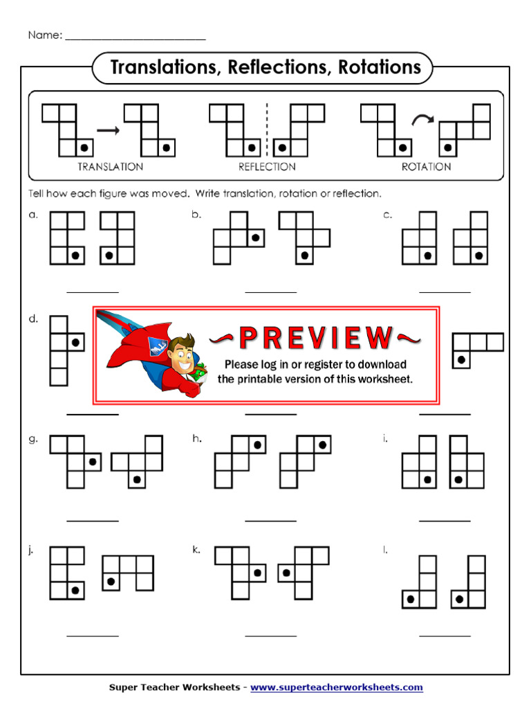 Translation Rotation Reflection 2 | PDF