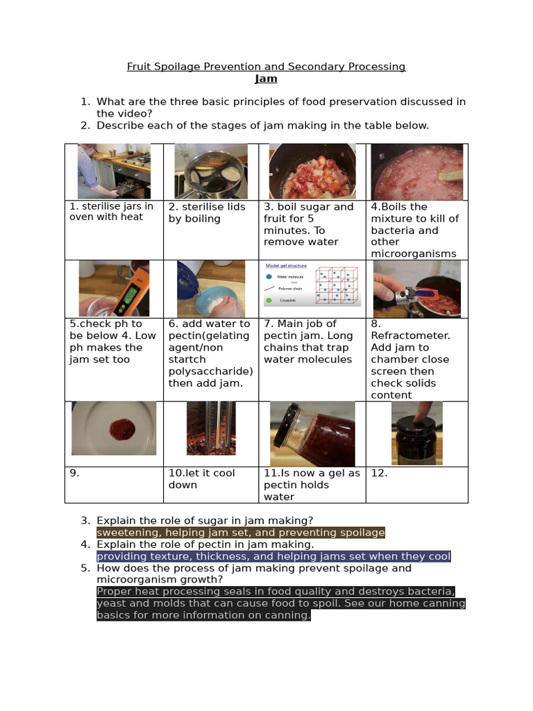 Jam Fruit Spoilage Prevention and Secondary Processing | PDF