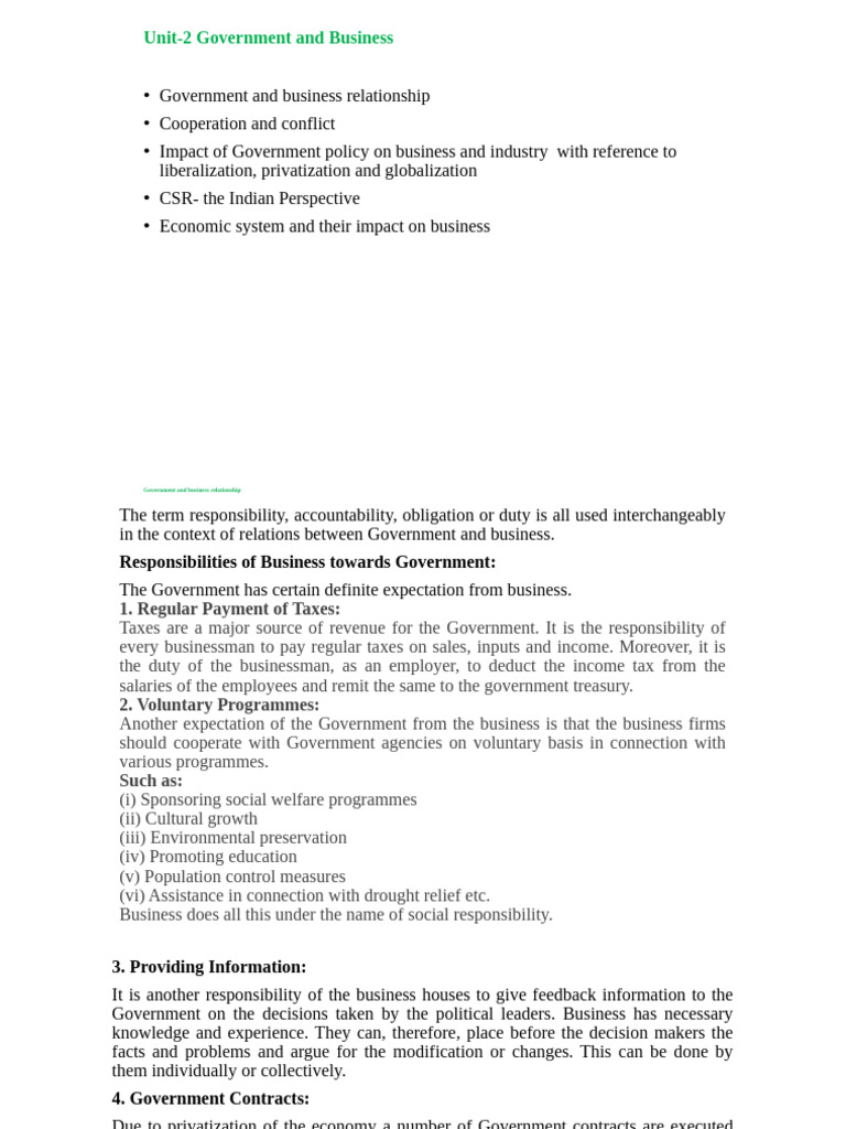 Government and Business | PDF | Corporate Social Responsibility ...