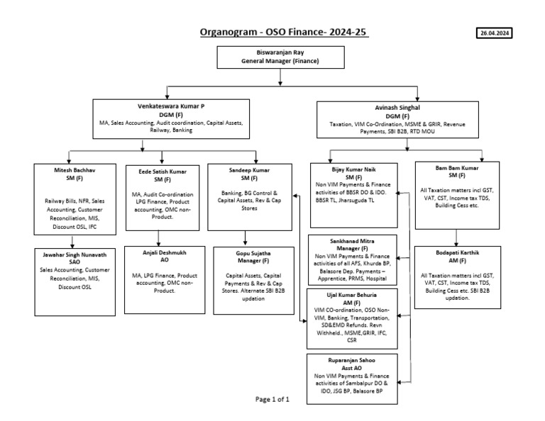OSO FINANCE ORGANOGRAM 24-25 | PDF | Taxes | Business