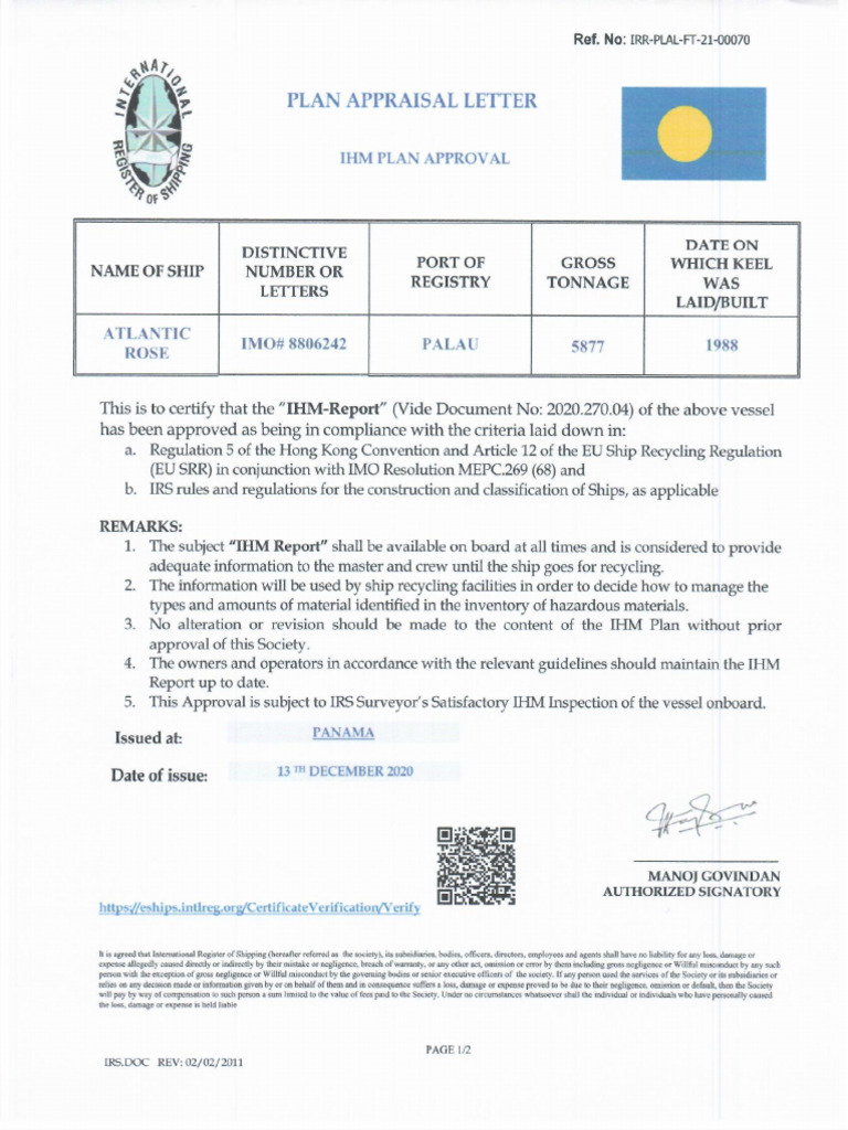 37A. IHM Plan Approval - Plan Appraisal Letter | PDF