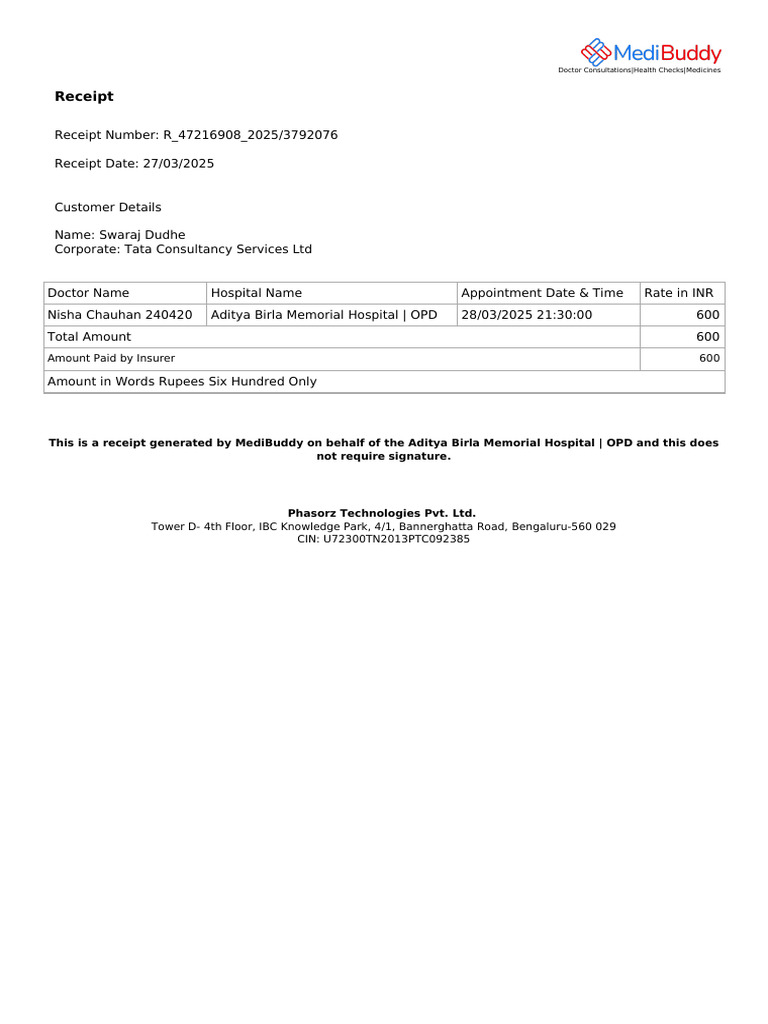 Medibuddy-R 47216908 2025 3792076 | PDF