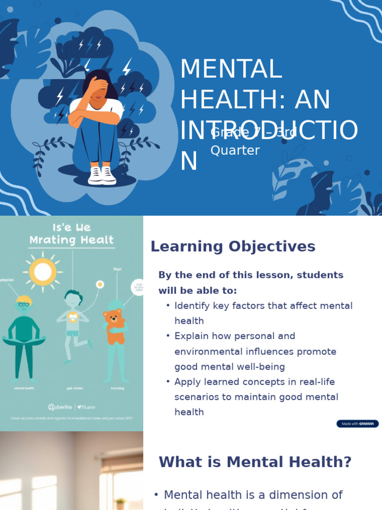 Understanding Mental Health for Students | PDF