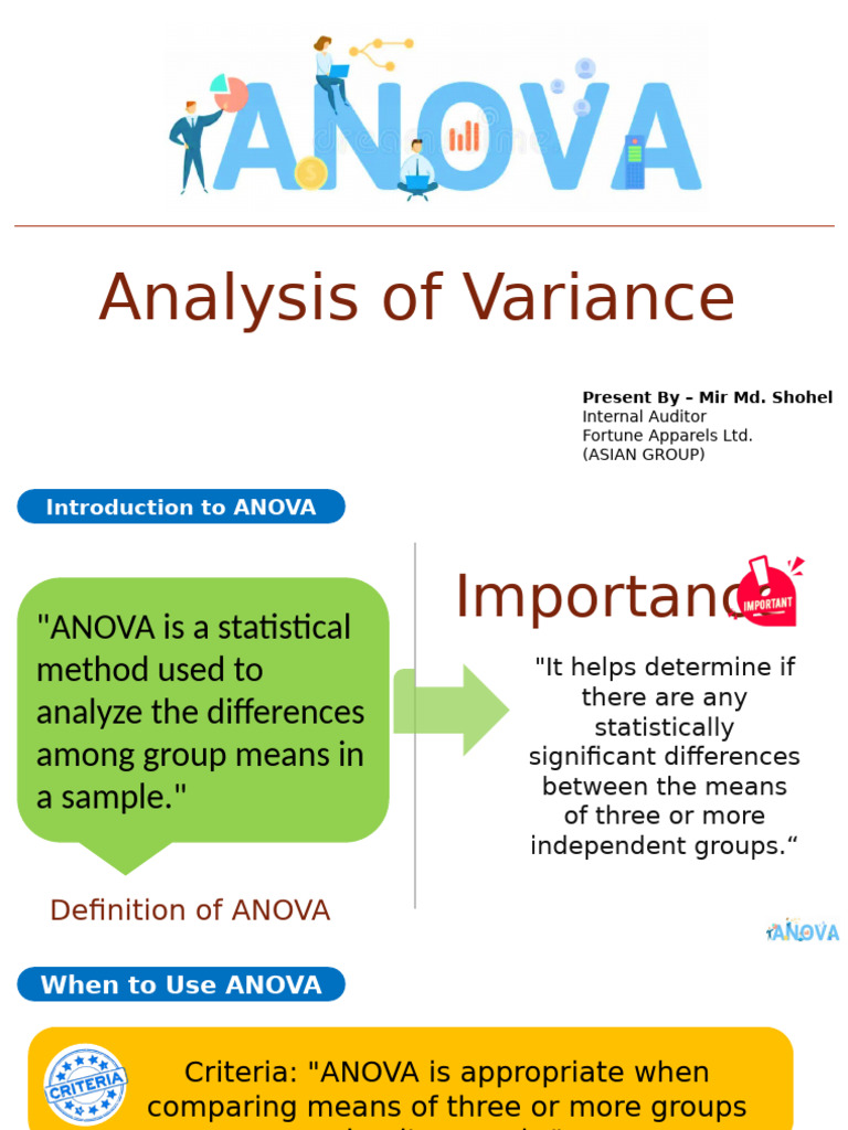 Analysis of Variance - ANOVA | PDF | Analysis Of Variance | Statistical Inference
