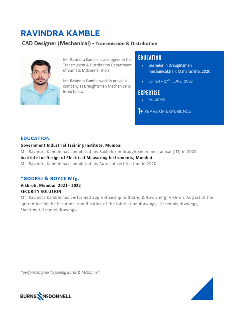 Ravindra Kamble Resume | PDF