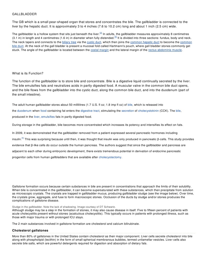 Gallbladder | PDF | Gallbladder | Bile