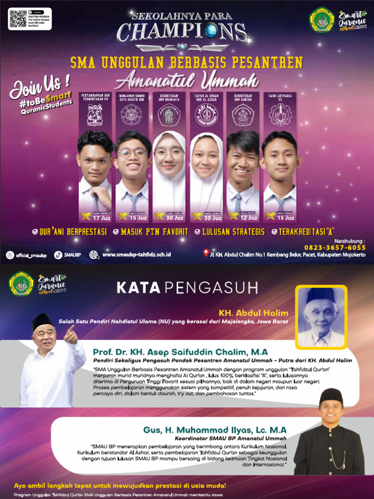 Brosur 2024 SMAU BP Amanatul Ummah | PDF