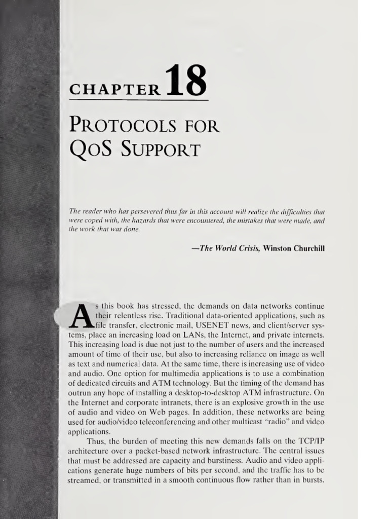 Protocols For Support: - The World Crisis, Winston Churchill | PDF | Quality Of Service | Multicast