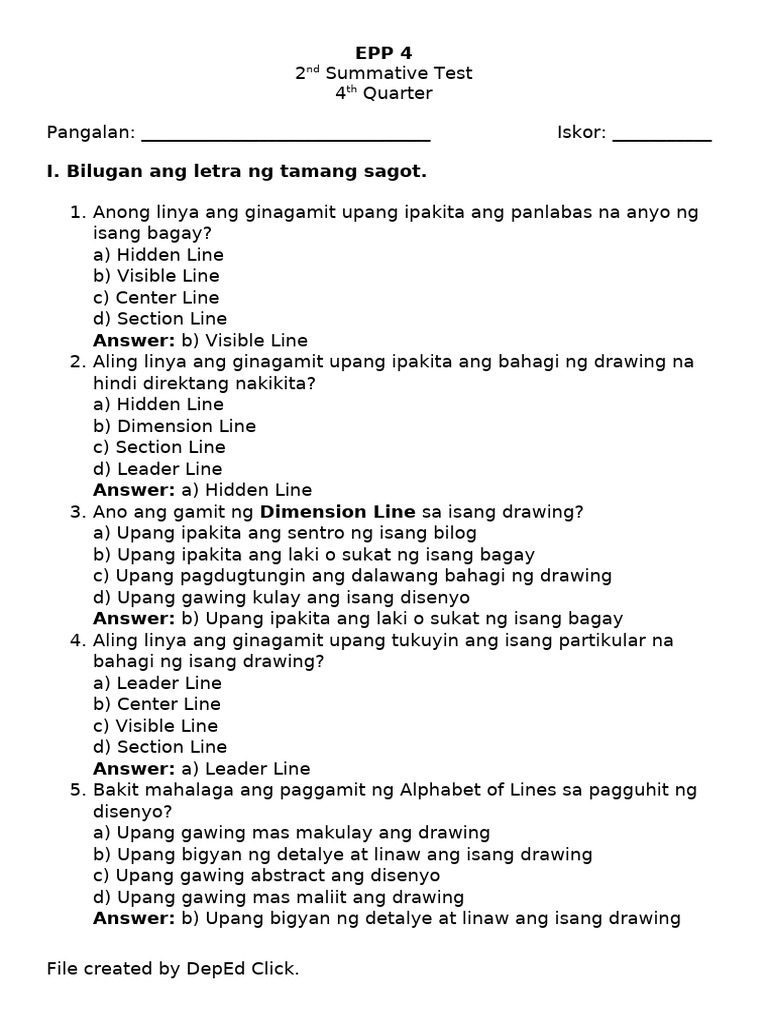 Epp 4 - Q4 - ST2 | PDF