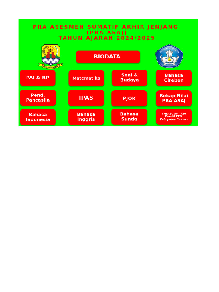 Aplikasi Nilai Pra Asaj Tertulis Tp.2024-2025 | PDF