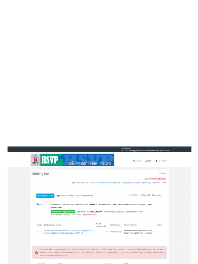 Successful Bid Intimation | PDF