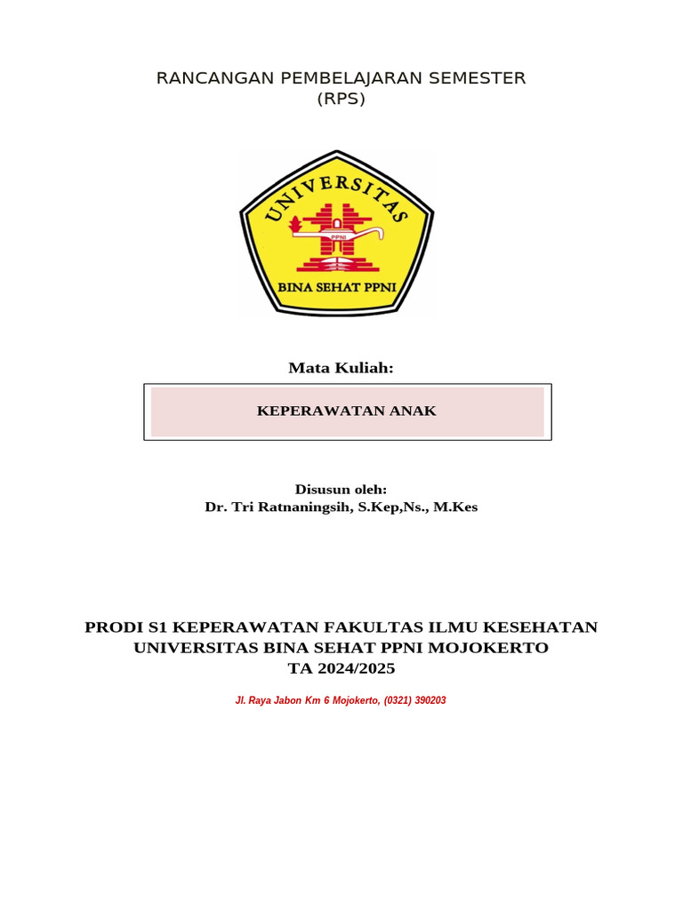 RPS Kep Anak Sem 4 | PDF