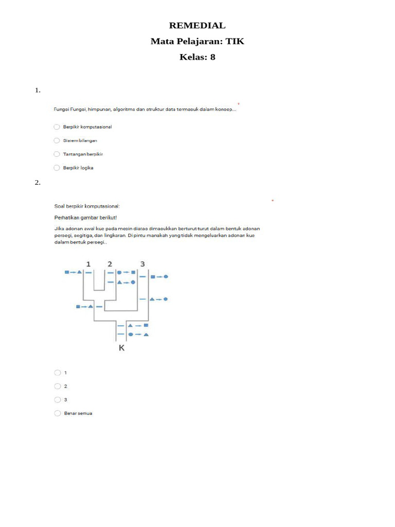 Remedial Tik KLS 8 | PDF