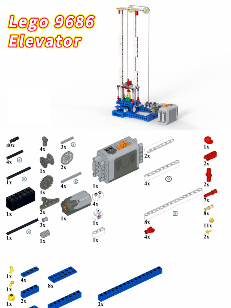 lego 9686 elevator (1) | PDF
