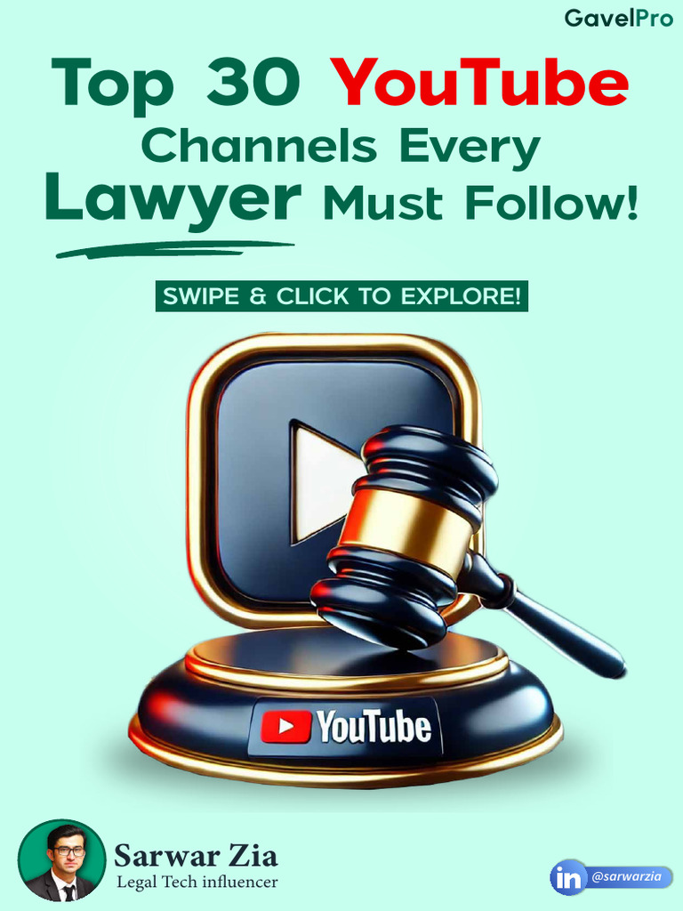 Top 30 YouTube Channels Every Lawyer Must Follow! | PDF | Lawyer | American Bar Association