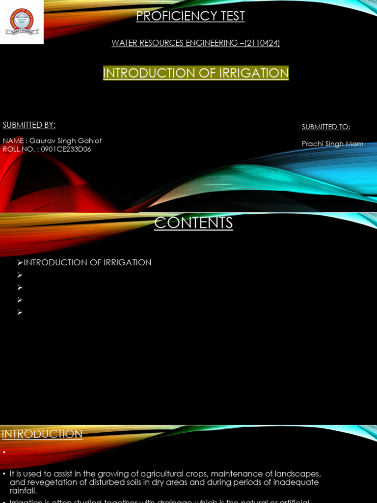 Irrigation Methods and Benefits Explained | PDF | Irrigation | Physical ...