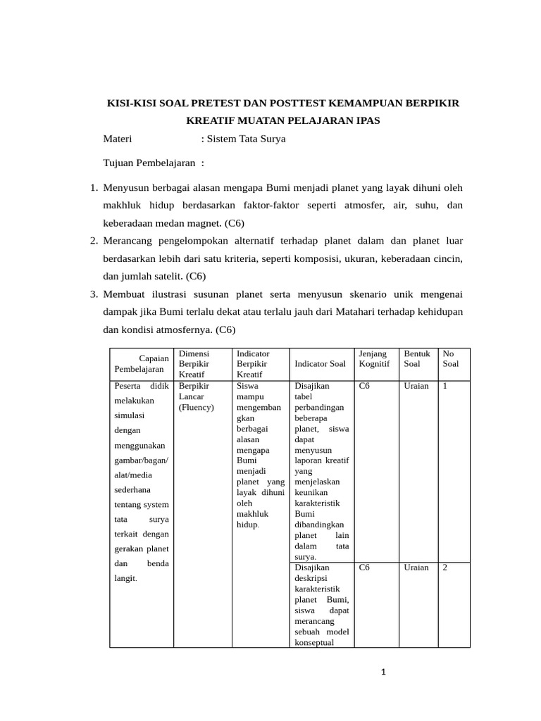 Instrumen Validasi Soal | PDF