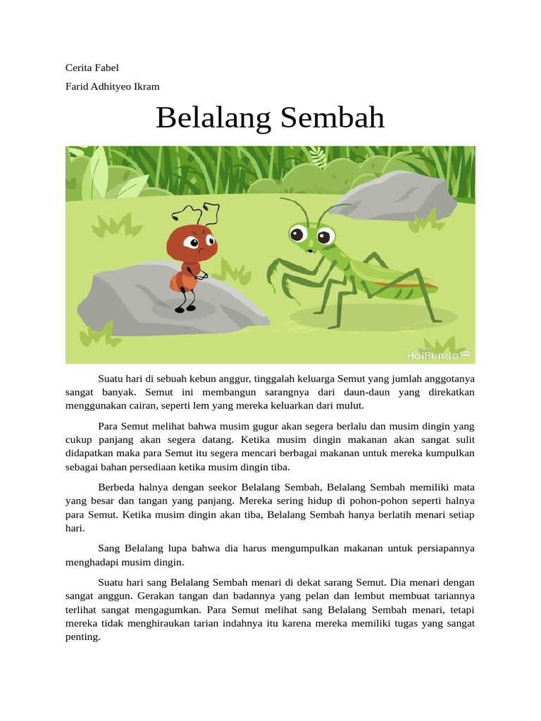 Cerita Fabel | PDF
