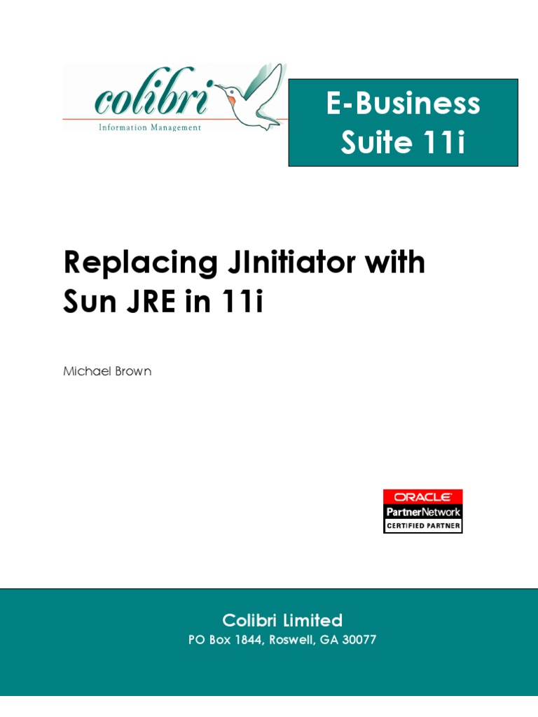 Replacing JInitiator With Sun JRE in 11i WP | PDF | Java Virtual Machine | Java (Programming ...